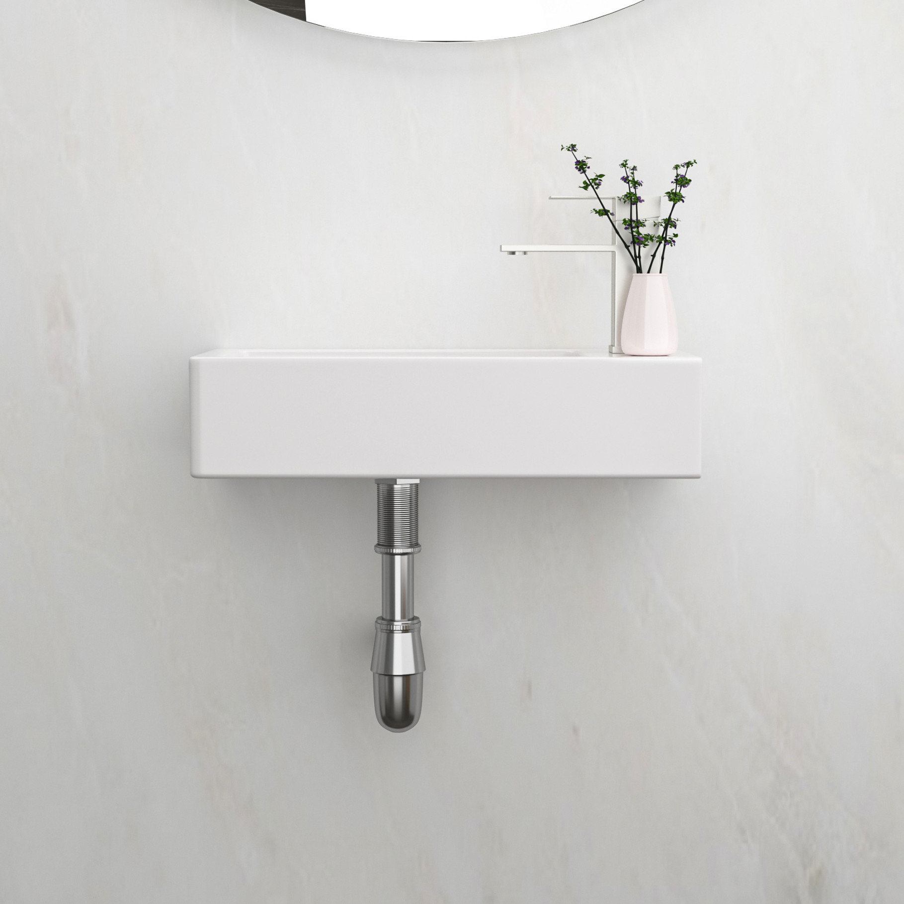 Ebern Designs Bathroom Sink Wall Mount Ceramic - 14.3x7.13 Inch, White ...