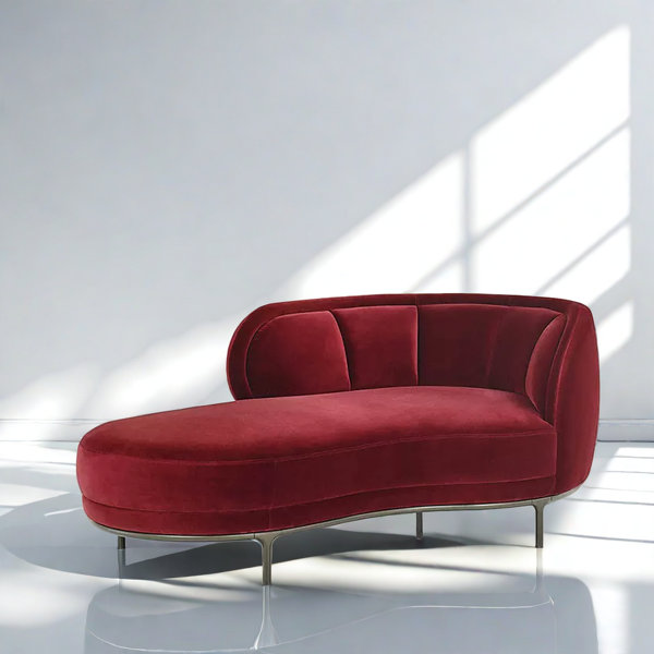 SUPROT Velvet Chaise Lounge | Wayfair