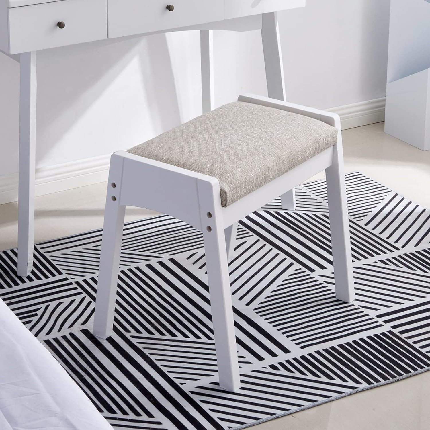 Latitude Run® Tabouret de coiffeuse, fauteuil de coiffeuse avec siège ...