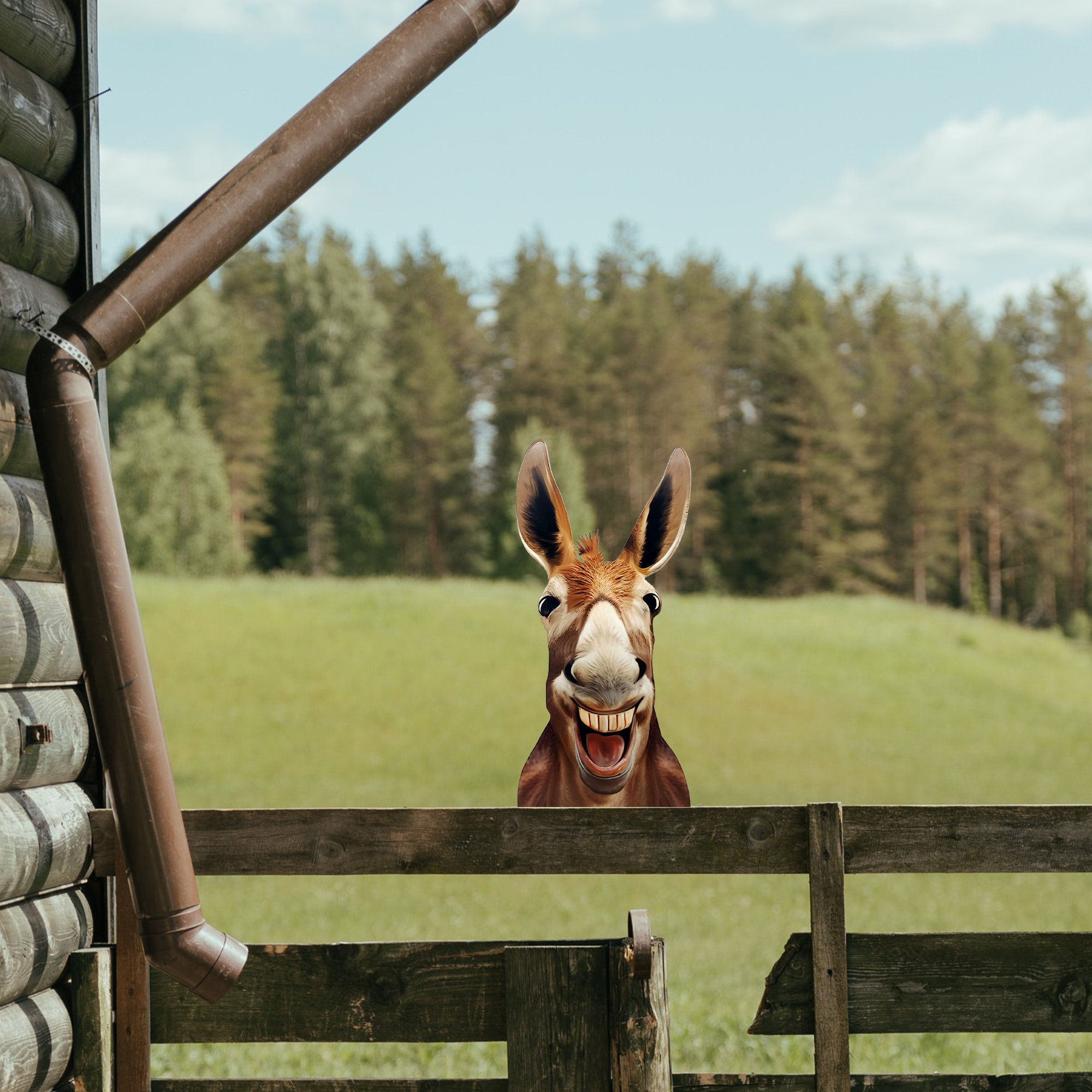 August Grove Peeking Smiling Donkey - Wayfair Canada
