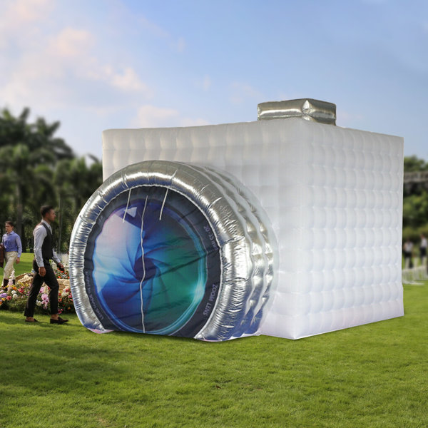 YYBUSHER Inflatable Photo Booth Camera-shaped Tent with LED Light ...