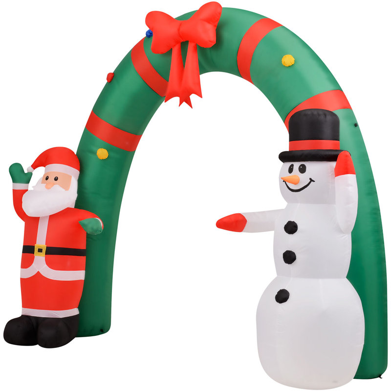 Fraser Hill Farm 8-Ft. Pre-Lit Christmas Inflatable Walkway Arch with ...
