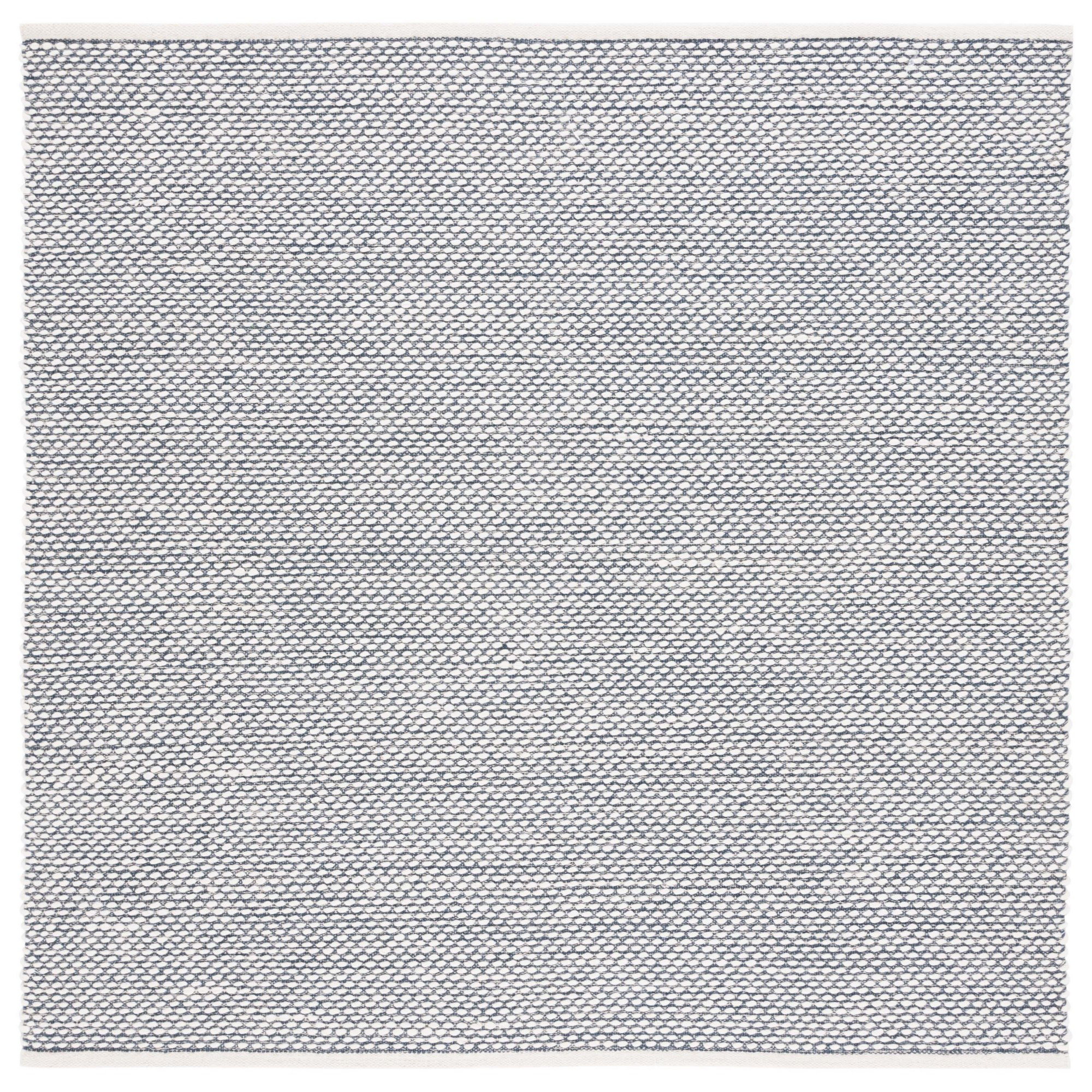 Latitude Run® Cace Flat Weave Wool/Cotton Rug in Navy | Wayfair