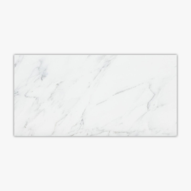 Calacatta Tile Statuary 3" x 6" Marble Look Wall & Floor Tile | Wayfair