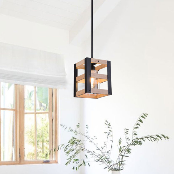 Gracie Oaks Modern Farmhouse Wood Rustic Mini Pendant Light - Wayfair ...