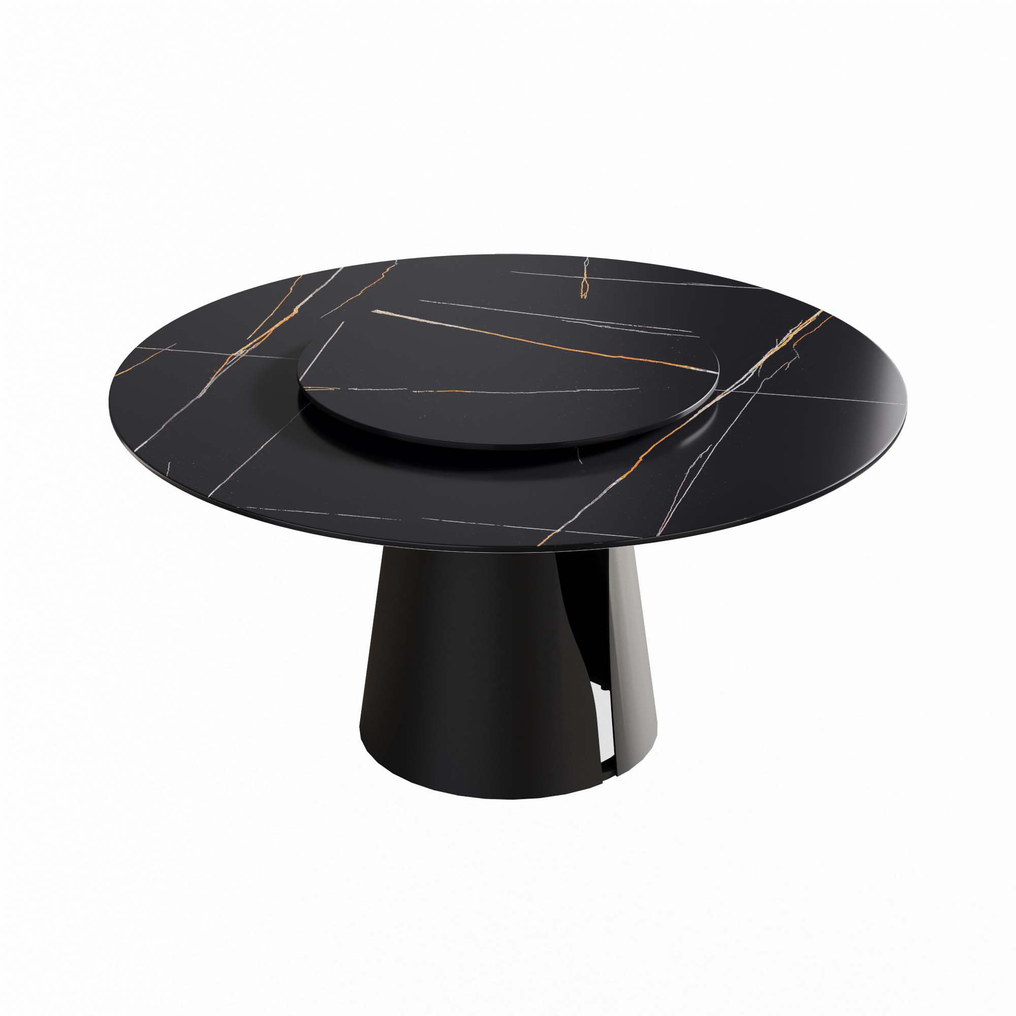 Hokku Designs 59.05"Artificial Stone Round Dining Table With 31.5 ...