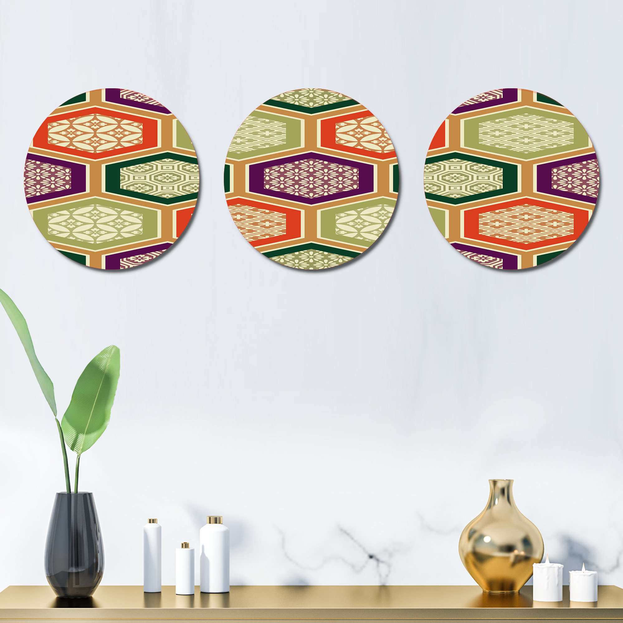 East Urban Home Traditional Japanese Pattern - Modern Metal Wall Decor ...