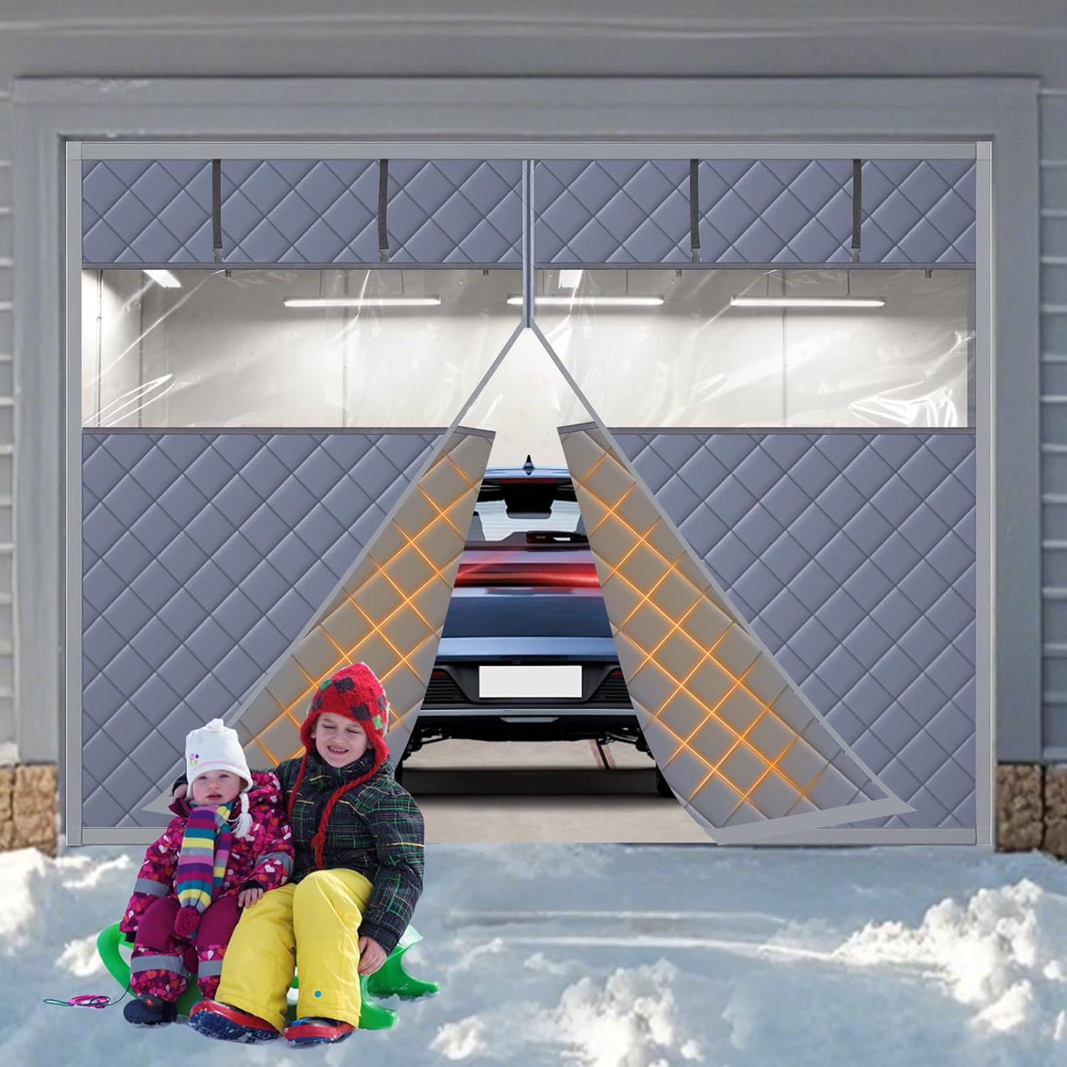 ERTCHUE RIED Insulated Magnetic Garage Door Cover For 1-Car 9X7ft Doors ...