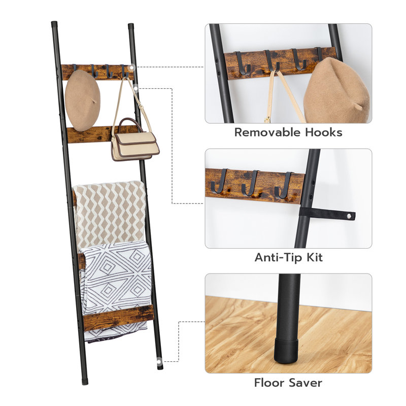 17 Stories 63'' Tall Blanket Ladder with 4 Hooks & Reviews | Wayfair