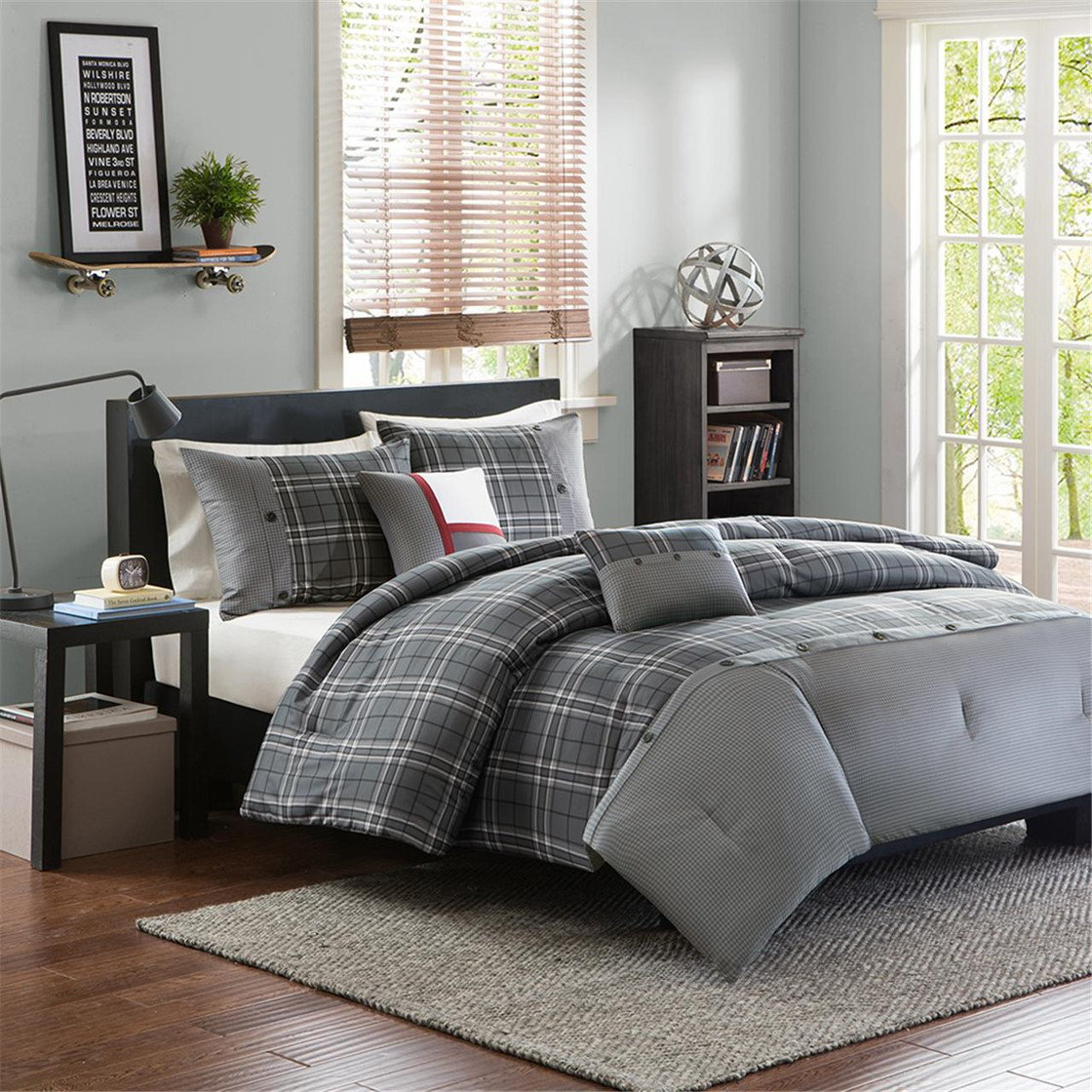 Gracie Mills Elestren Plaid Comforter Set with Freshness Protection ...