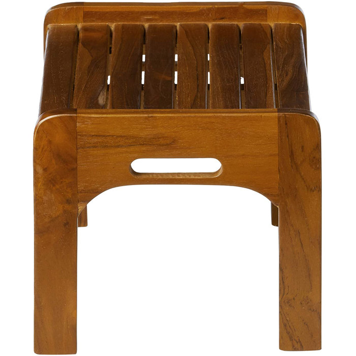 Rebrilliant Iyanna Teak Step Stool & Reviews | Wayfair