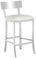 Latitude Run® Chromium Upholstered Counter Stool with Metal Frame ...