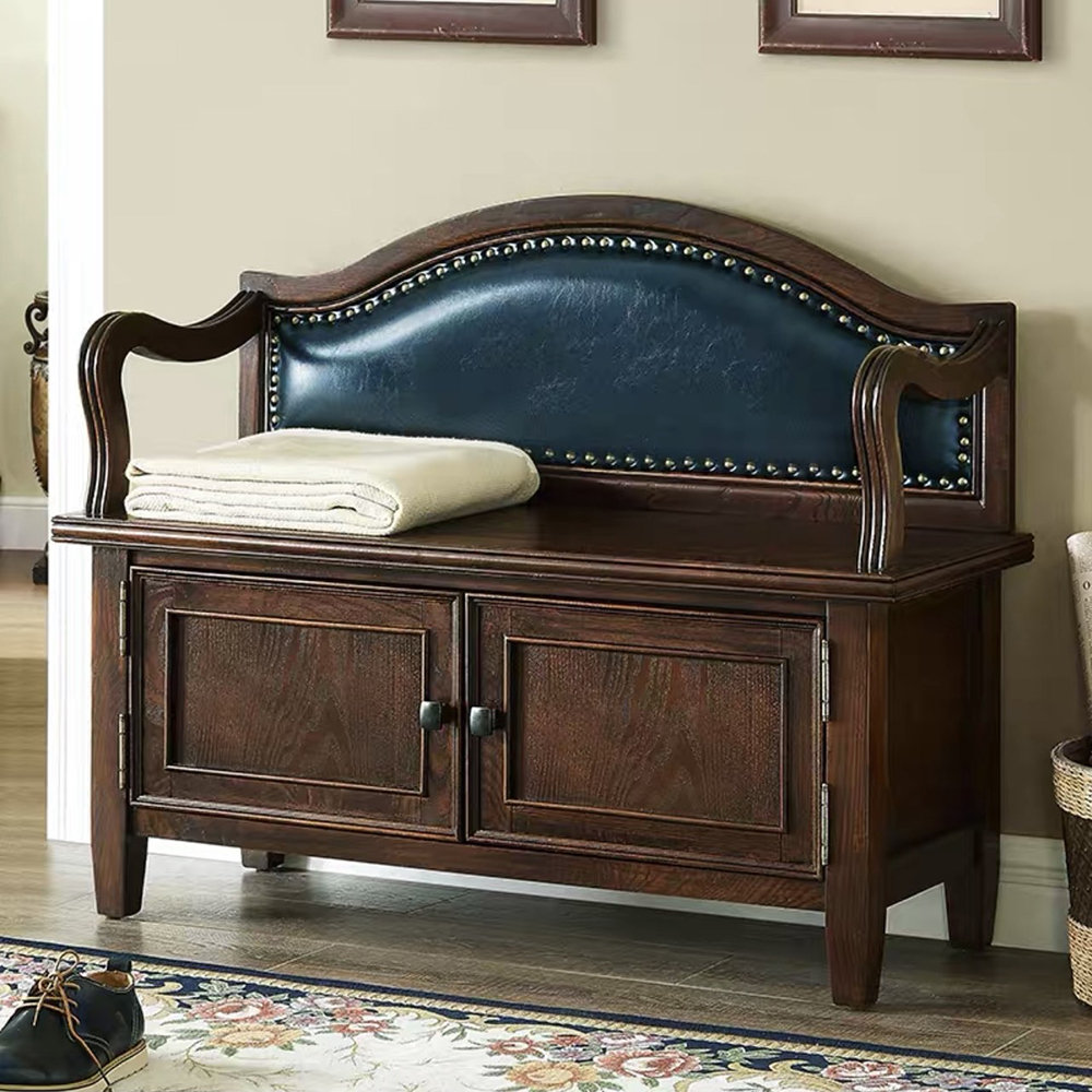 Liu's ink furniture 39.4in Shoe Changing Stool Shoe Storage Stool ...