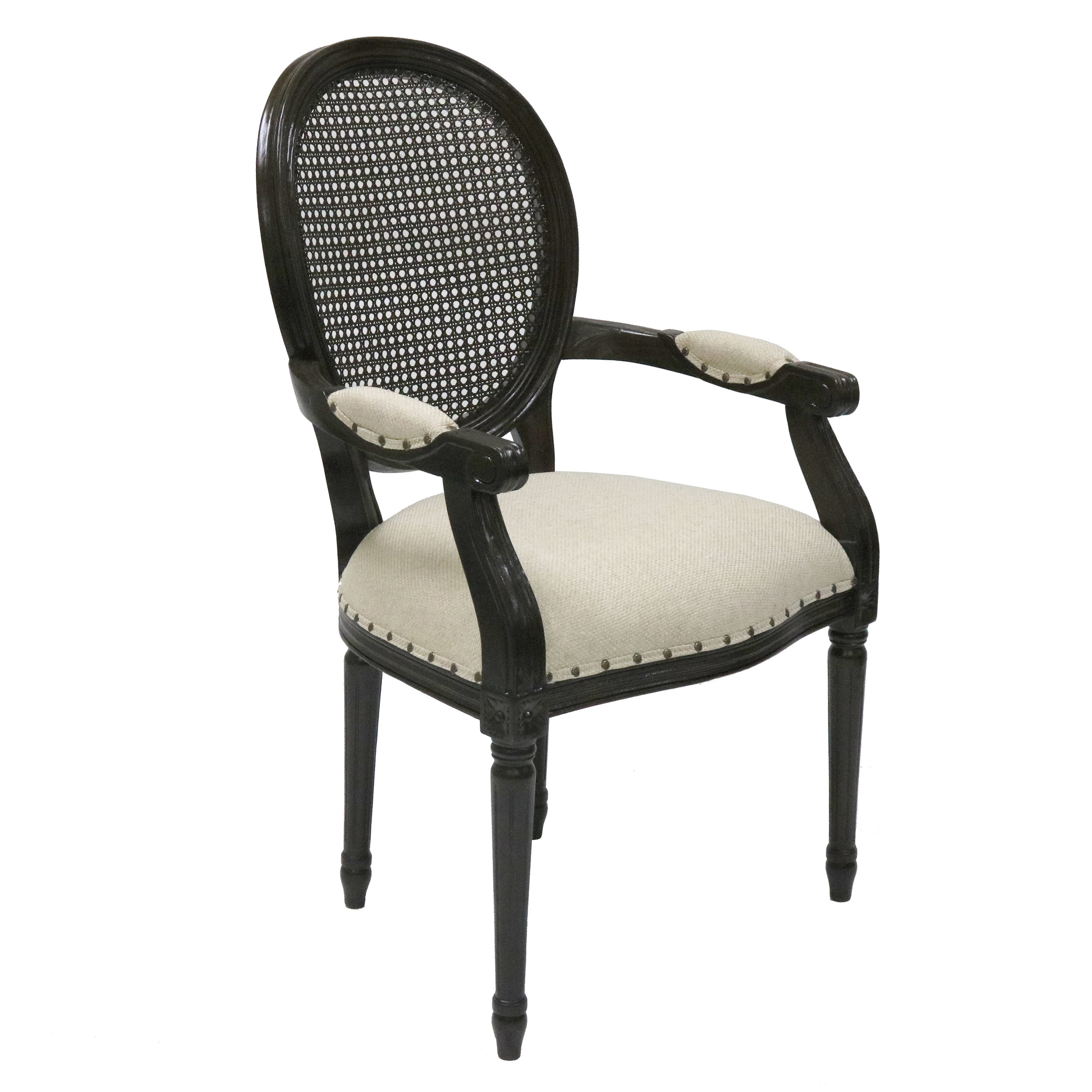 Astoria Grand Louis XVI Cane Back Arm Chair Dining Furniture | Wayfair