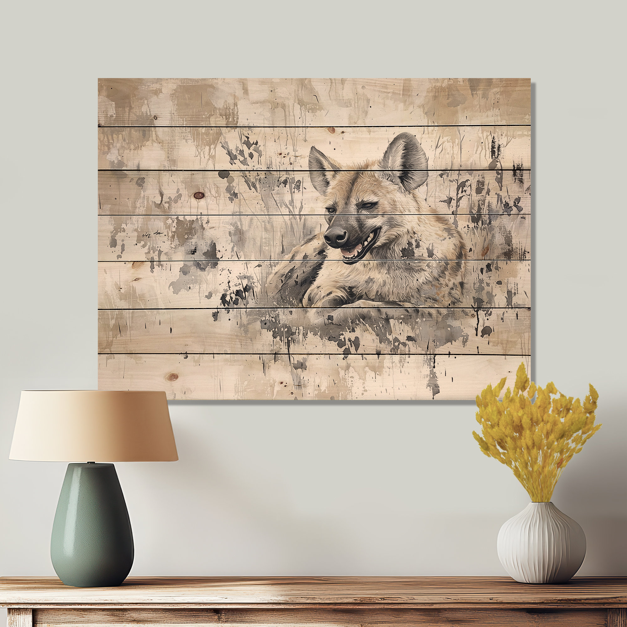 Ophelia & Co. Striped Hyena Hunting Call III - Zebra Animal Wood Wall ...