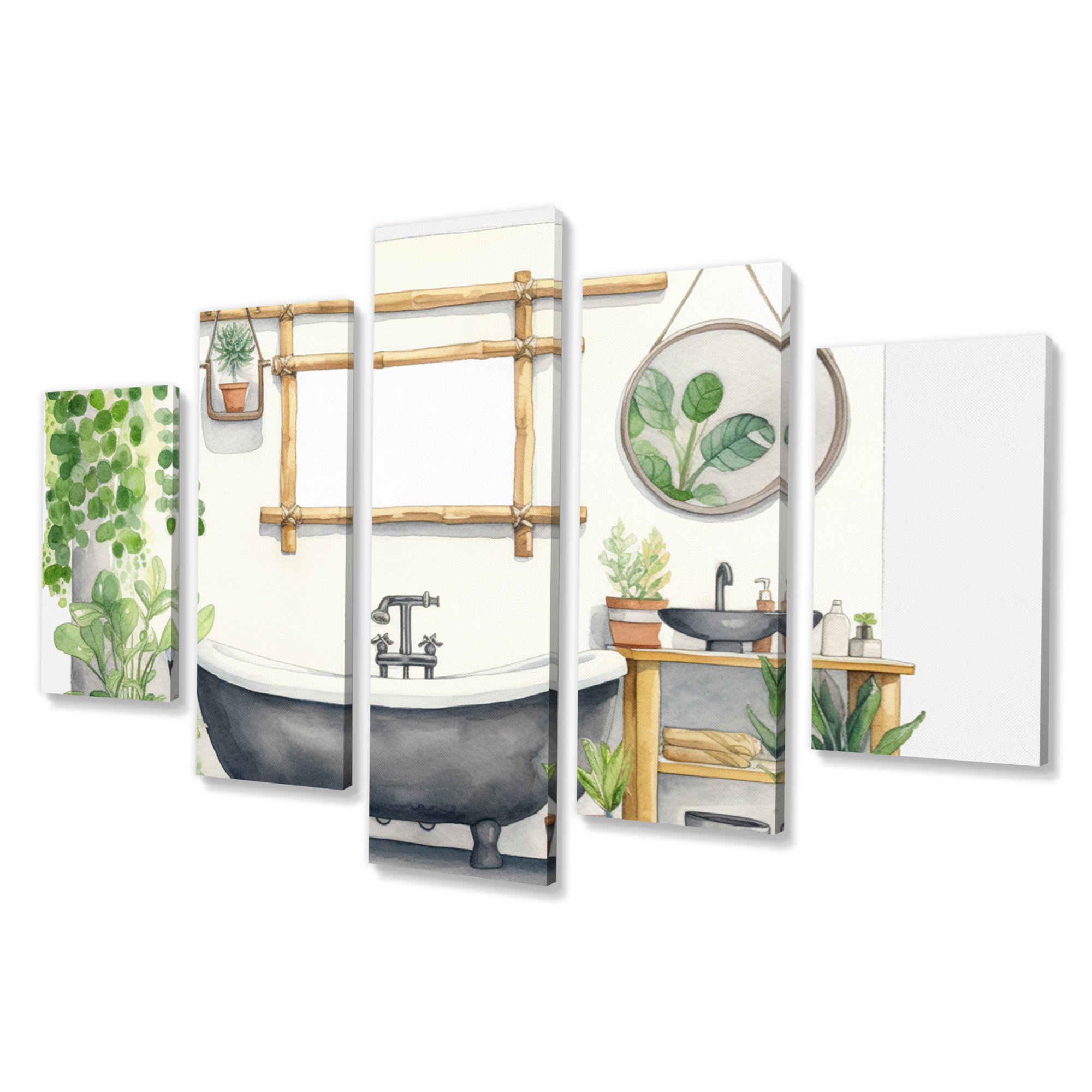 George Oliver Natural Bathroom Decor VII - Bathroom Canvas Print - 5 ...