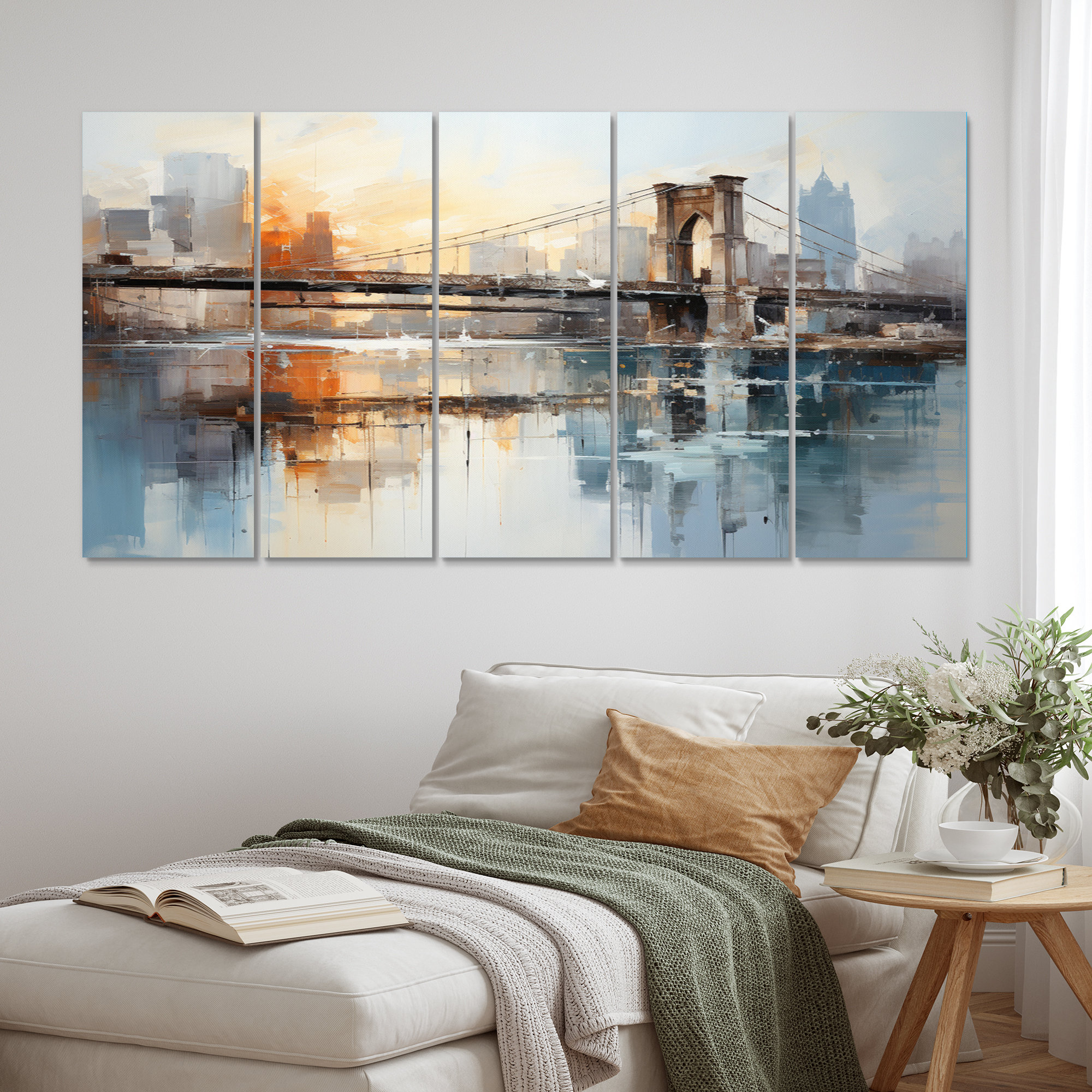 Design Art Beige Bridge Reflective Connections - Architecture Metal ...