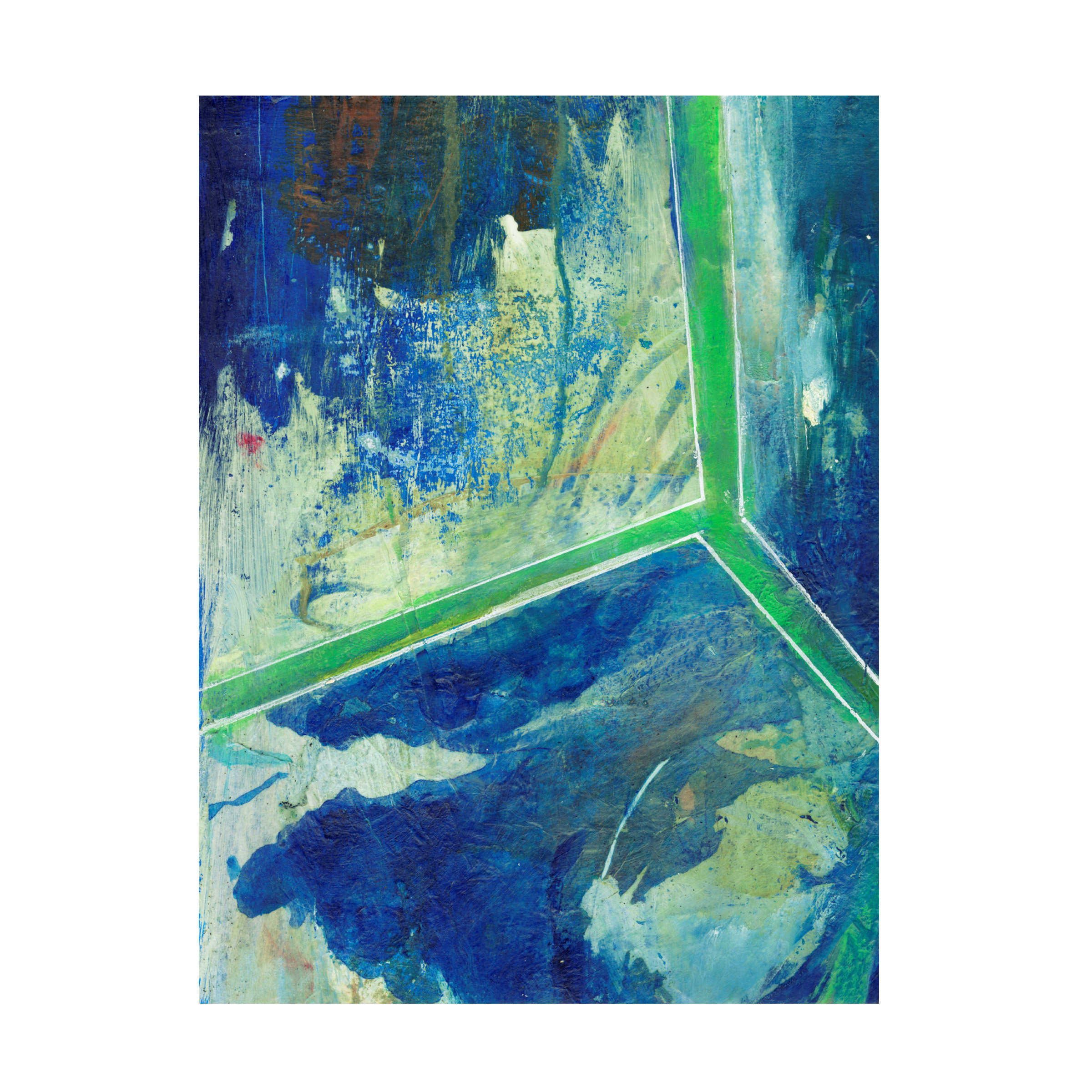 Wrought Studio™ Geometric in Cool VI by Joyce Combs - Unframed Print on ...