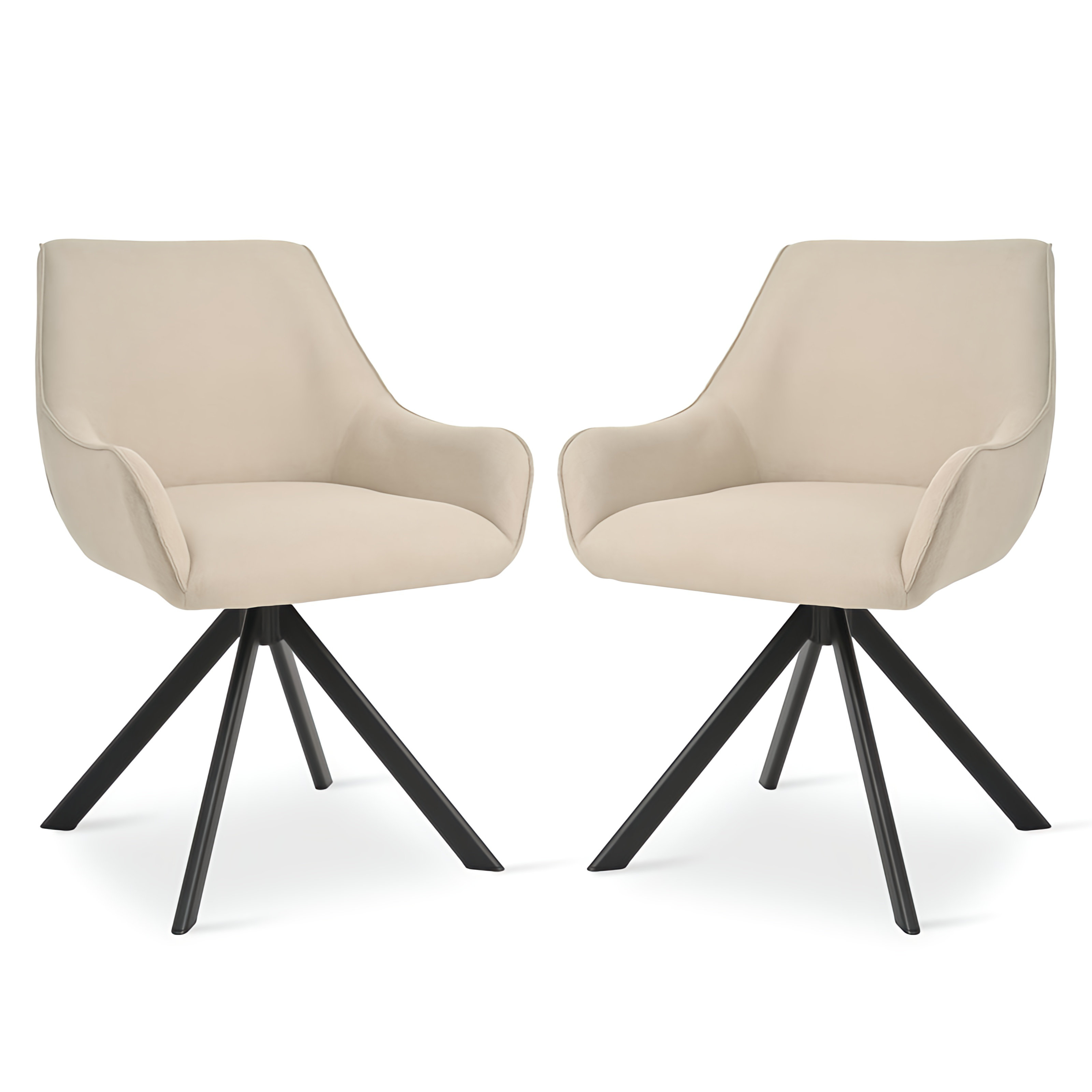 George Oliver Gefjun 360° Swivel Dining Chairs, Modern Upholstered Armchairs for Dining Room ...