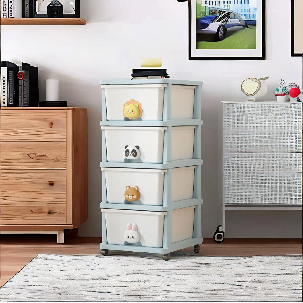 Zoomie Kids 4 Drawer Storage Rack | Wayfair