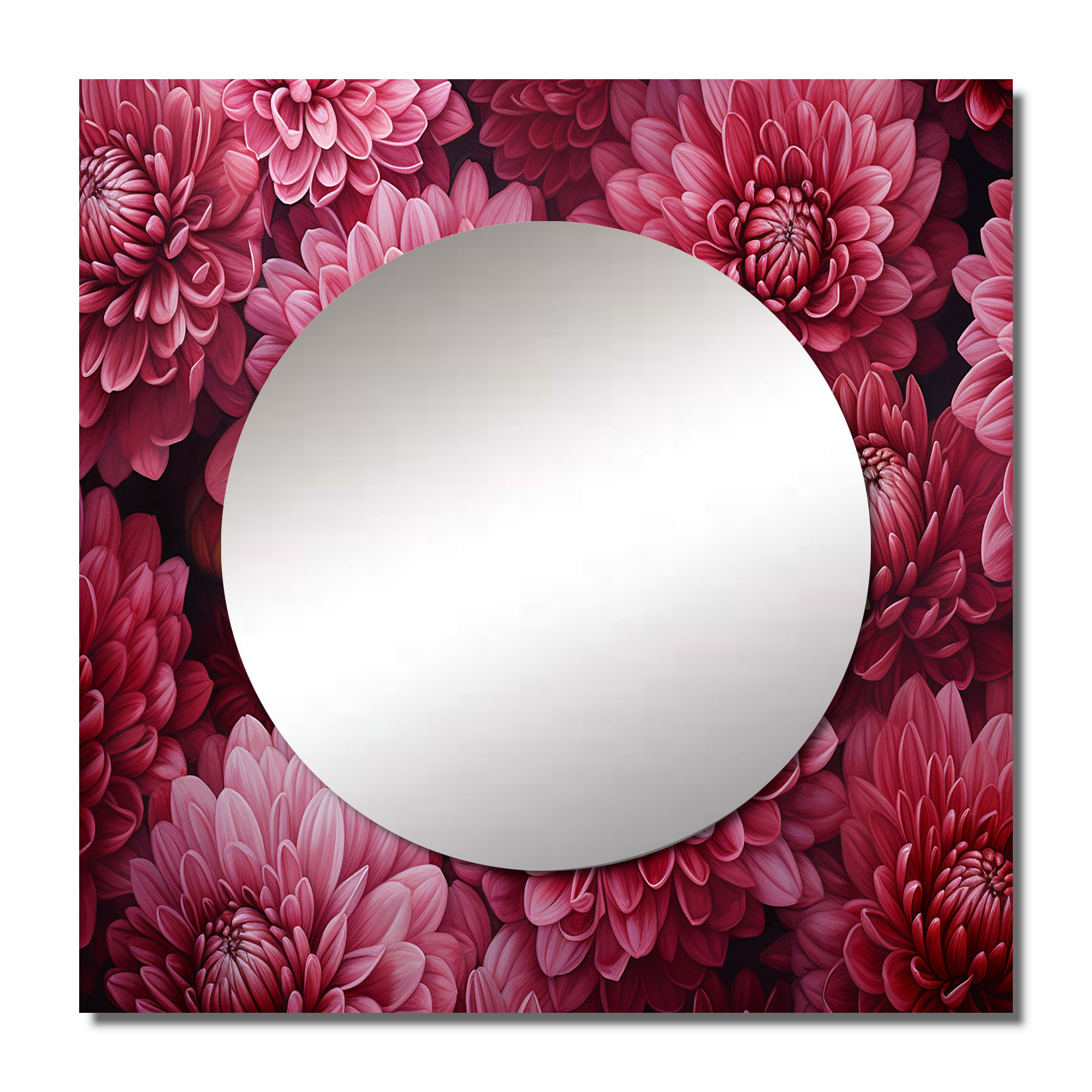 East Urban Home Luticia - Mums Square Mirror Wall Art For Bathroom ...