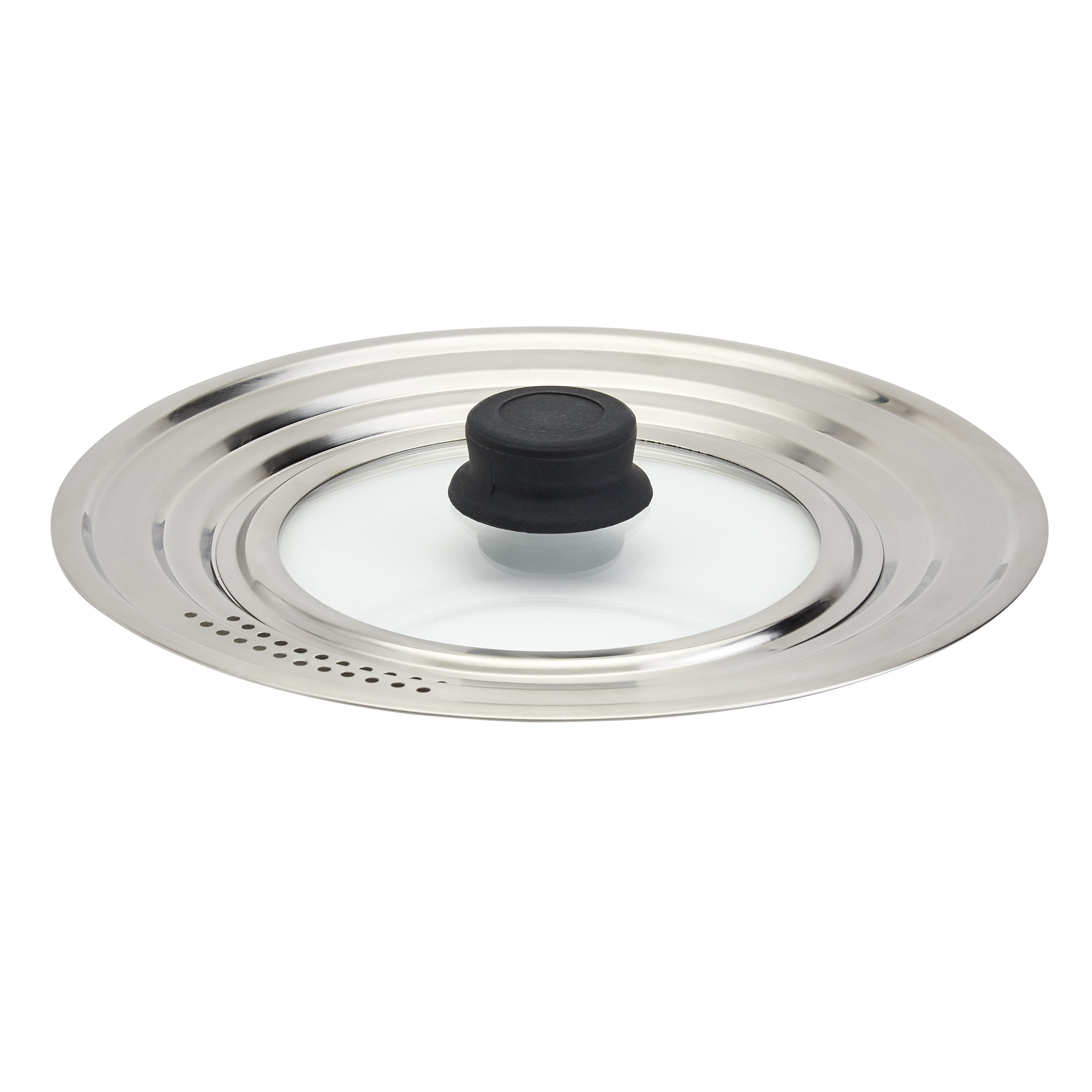 Denmark Tools for Cooks 12 in Stainless Steel Glass Universal Lid Cover ...
