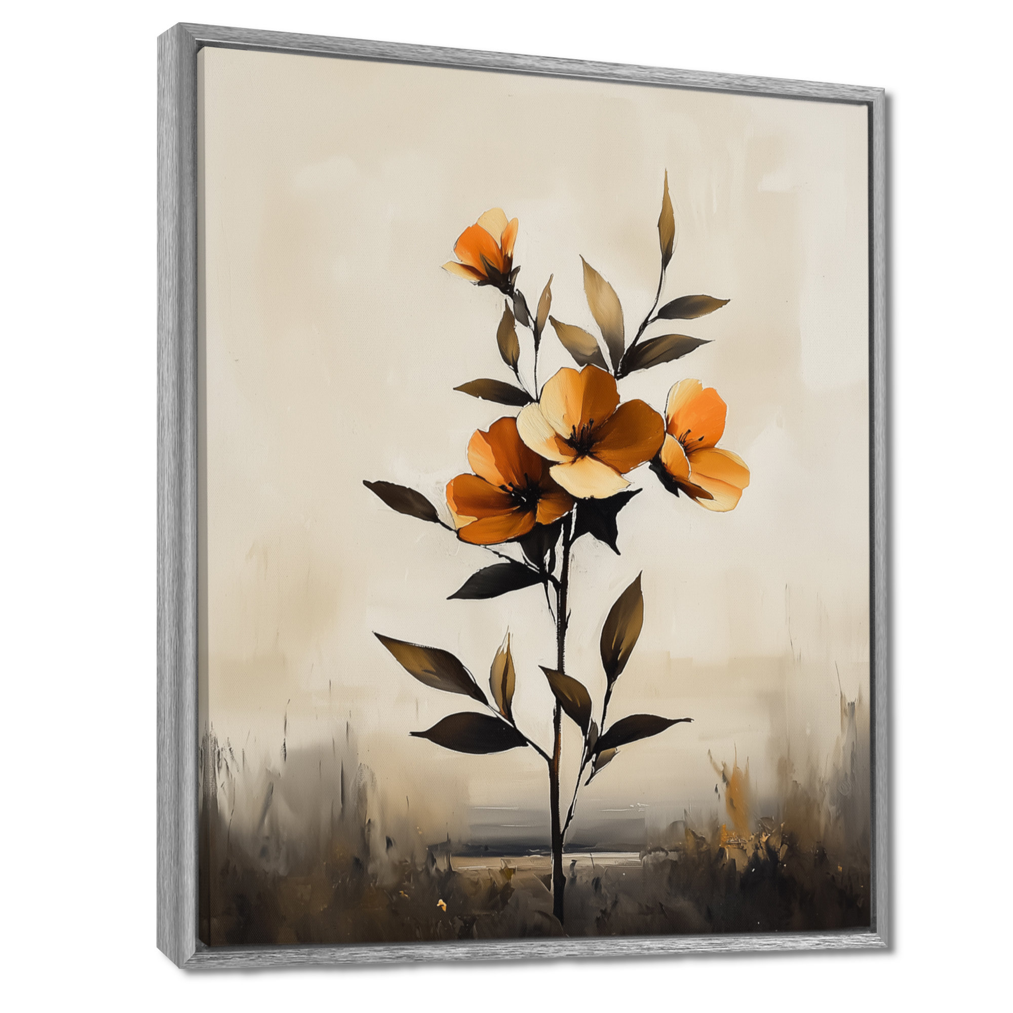 Winston Porter Lahey Monochrome Marigold Solitude I - Marigold Wall Art ...
