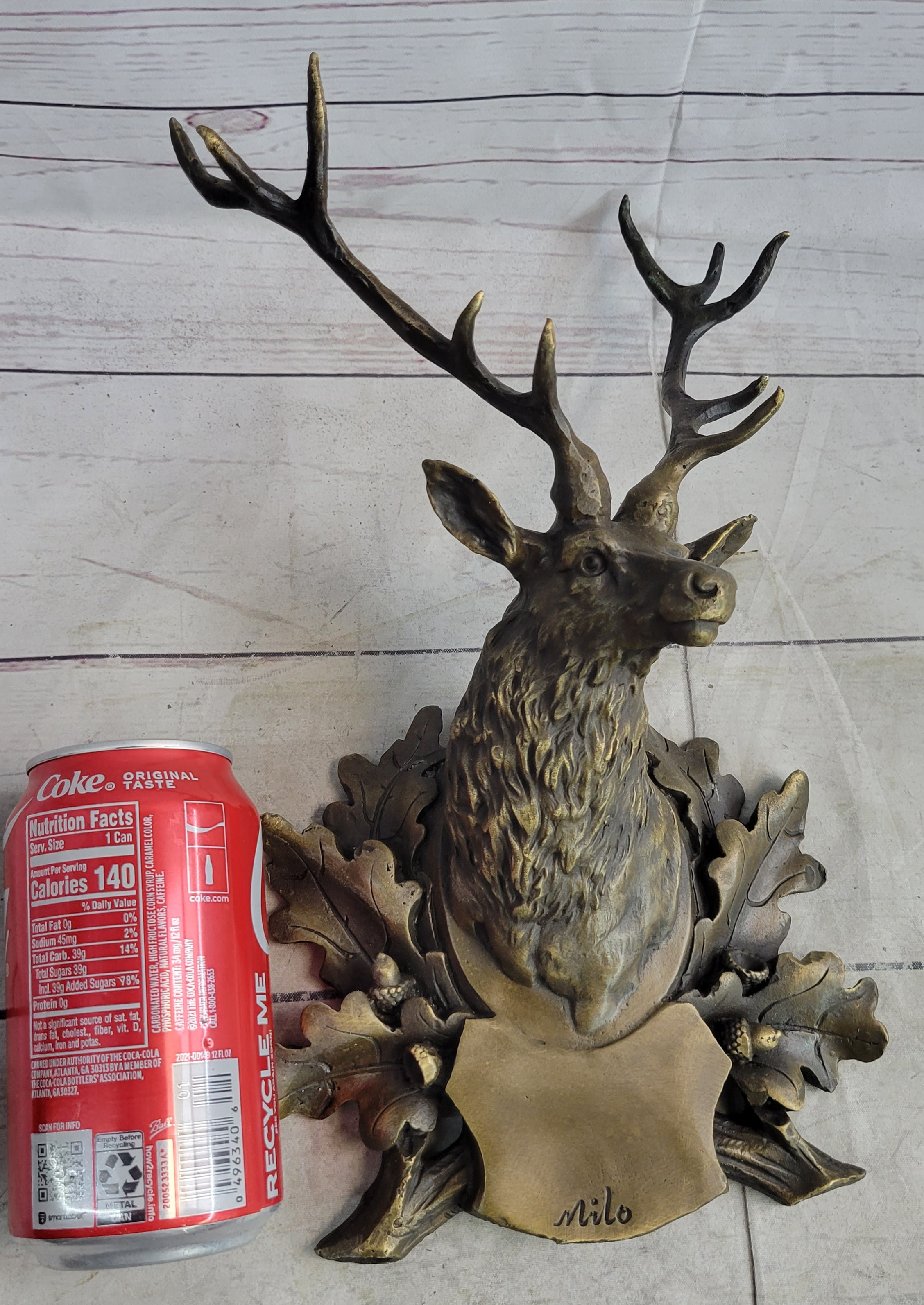 Loon Peak® Deer Buck Stag Wall Mounted Bust Head Coat of Arms Plaque ...