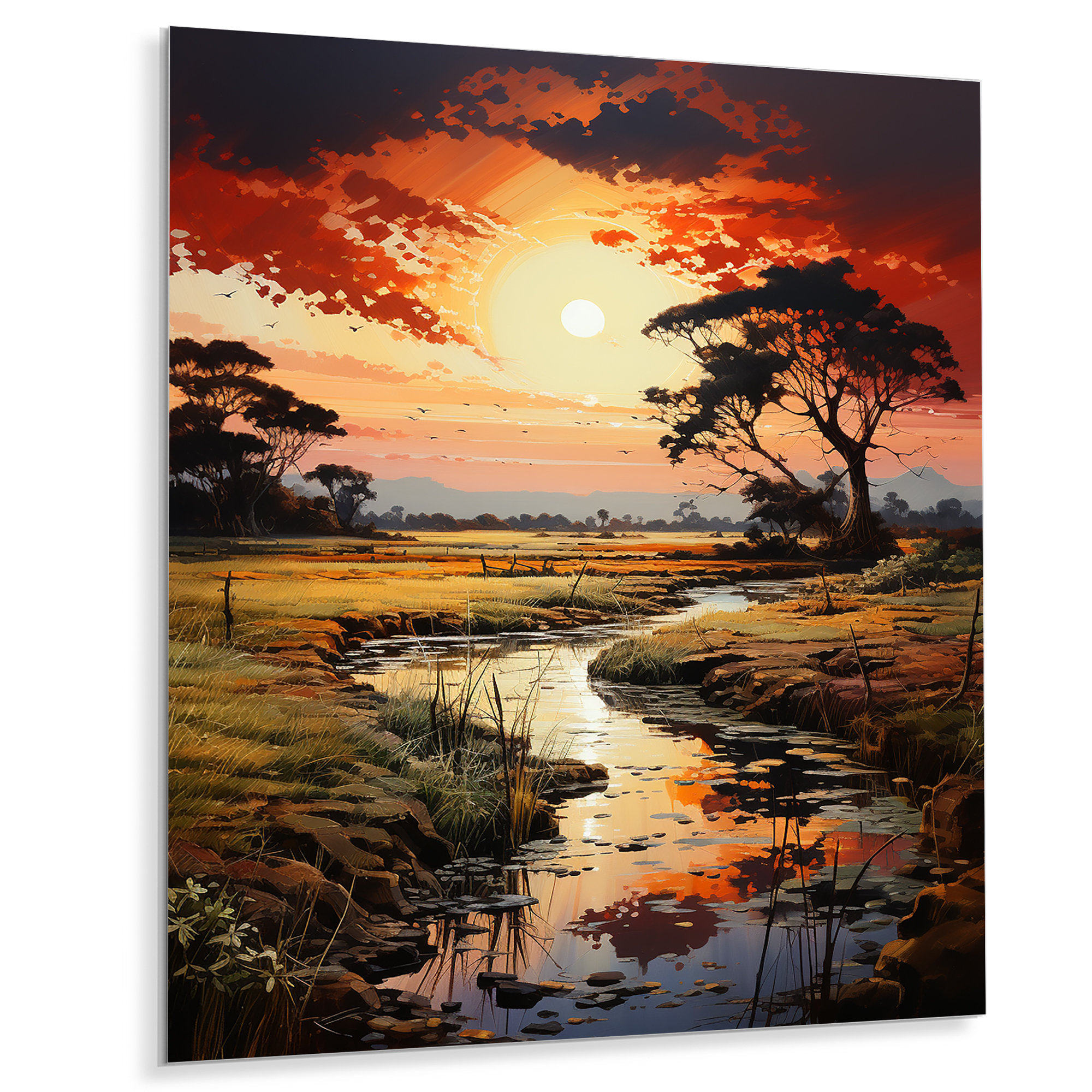 Winston Porter Vietnam River Delta Sunset IV - Vietnam Metal Wall Decor ...