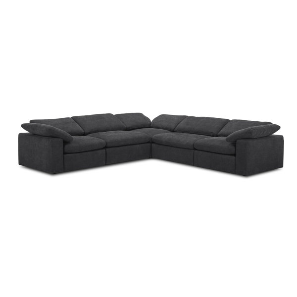 VIG Furniture Corinth 5 - Piece Upholstered Power Reclining Sectional ...