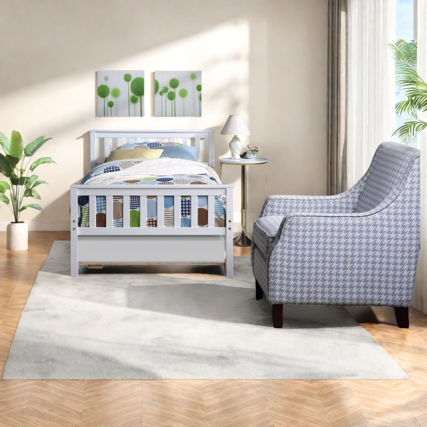 Ebern Designs Space-saving Modern Twin Beds With Multifunctional ...
