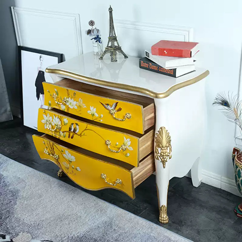 Vivid Space Creation 3-Drawer Painted Accent Chest & Storage Cabinet ...