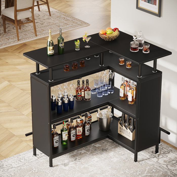 Wade Logan® Bhima Bar Unit with Storage & Reviews | Wayfair