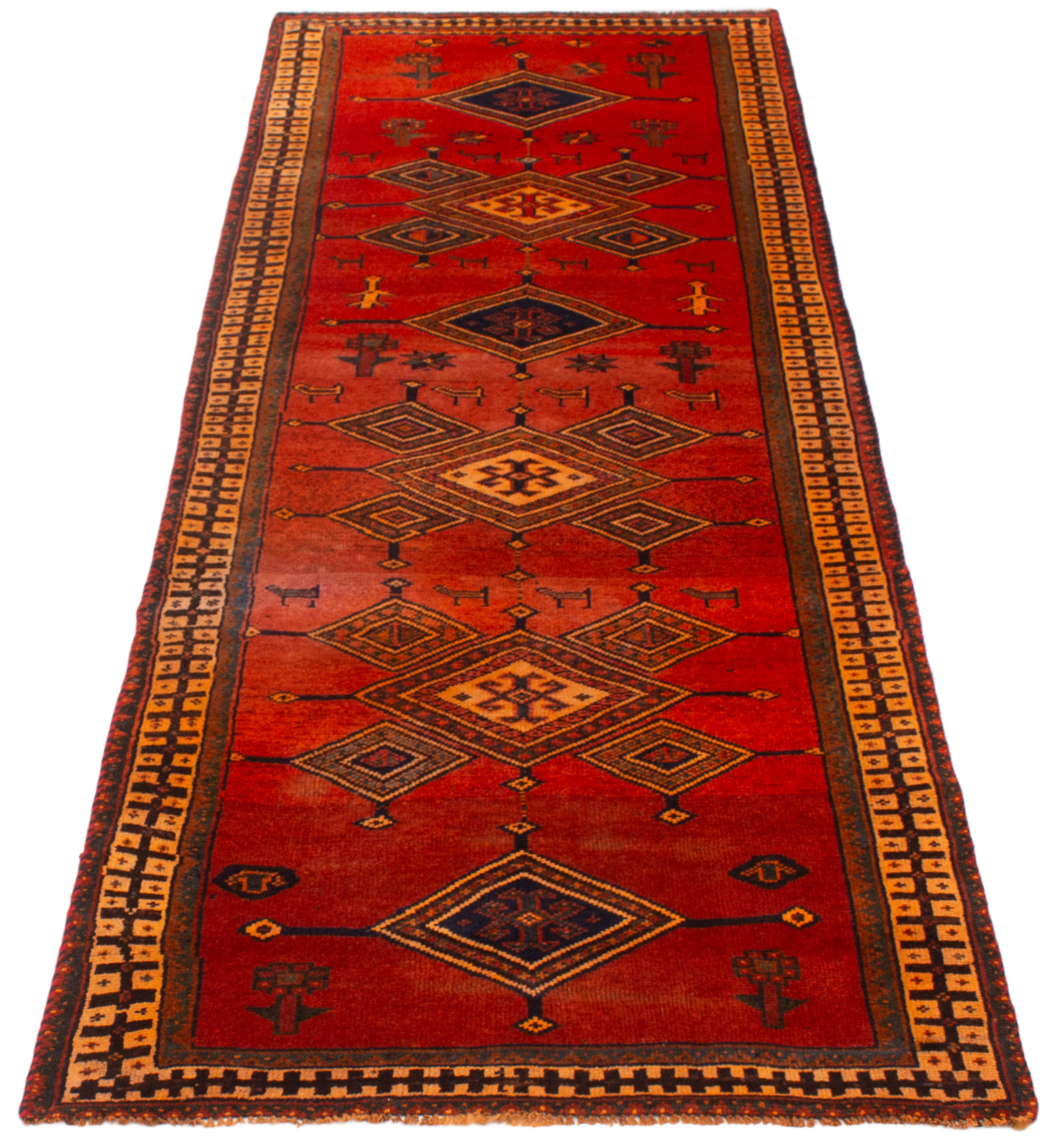 Isabelline Zareon One-of-a-Kind 4' X 10'10" 1990s Runner Wool Area Rug ...