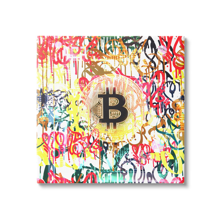 Stupell Industries " Urban Graffiti Bitcoin Symbol " by Irena Orlov on ...
