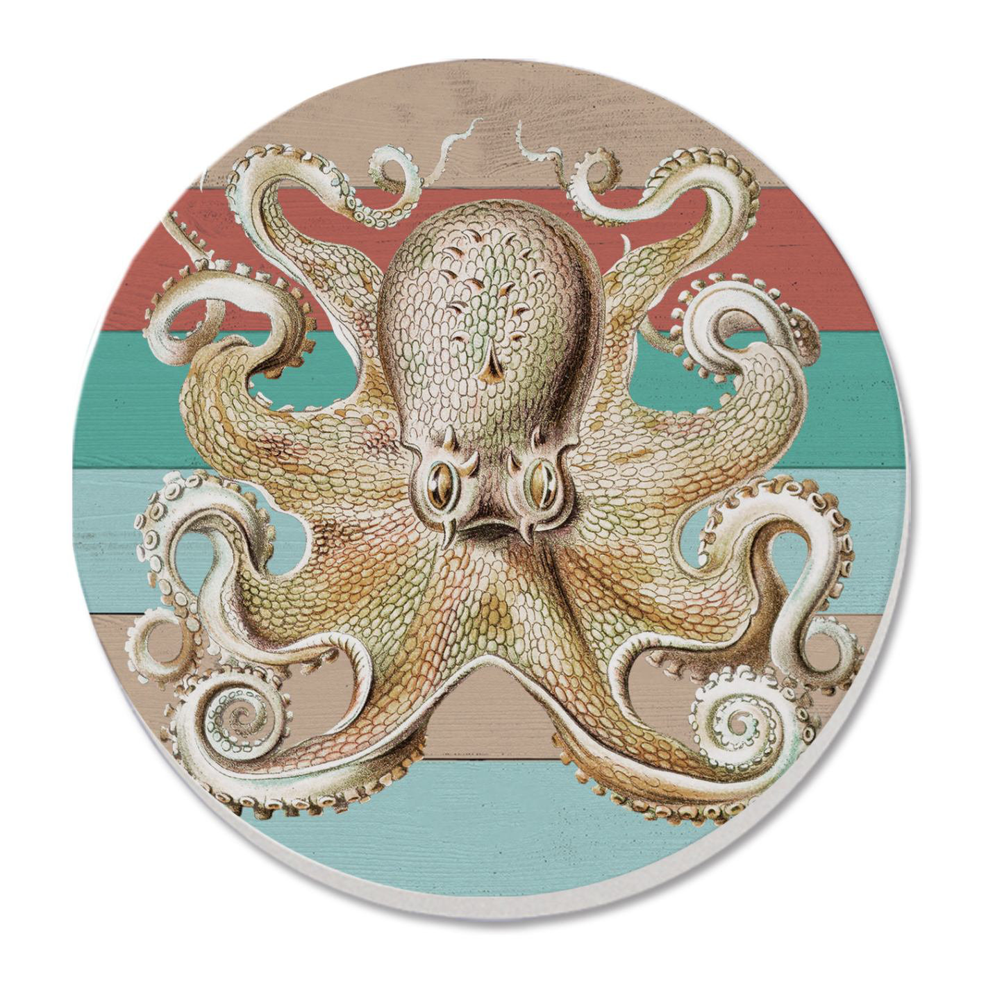 East Urban Home Octopus Single Round Absorbent Coaster | Wayfair