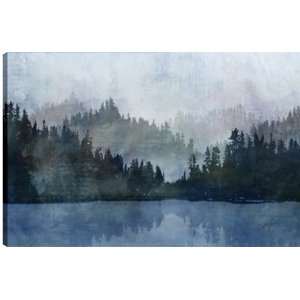 Latitude Run® 'Blue Lake' Painting Print on Canvas | Wayfair