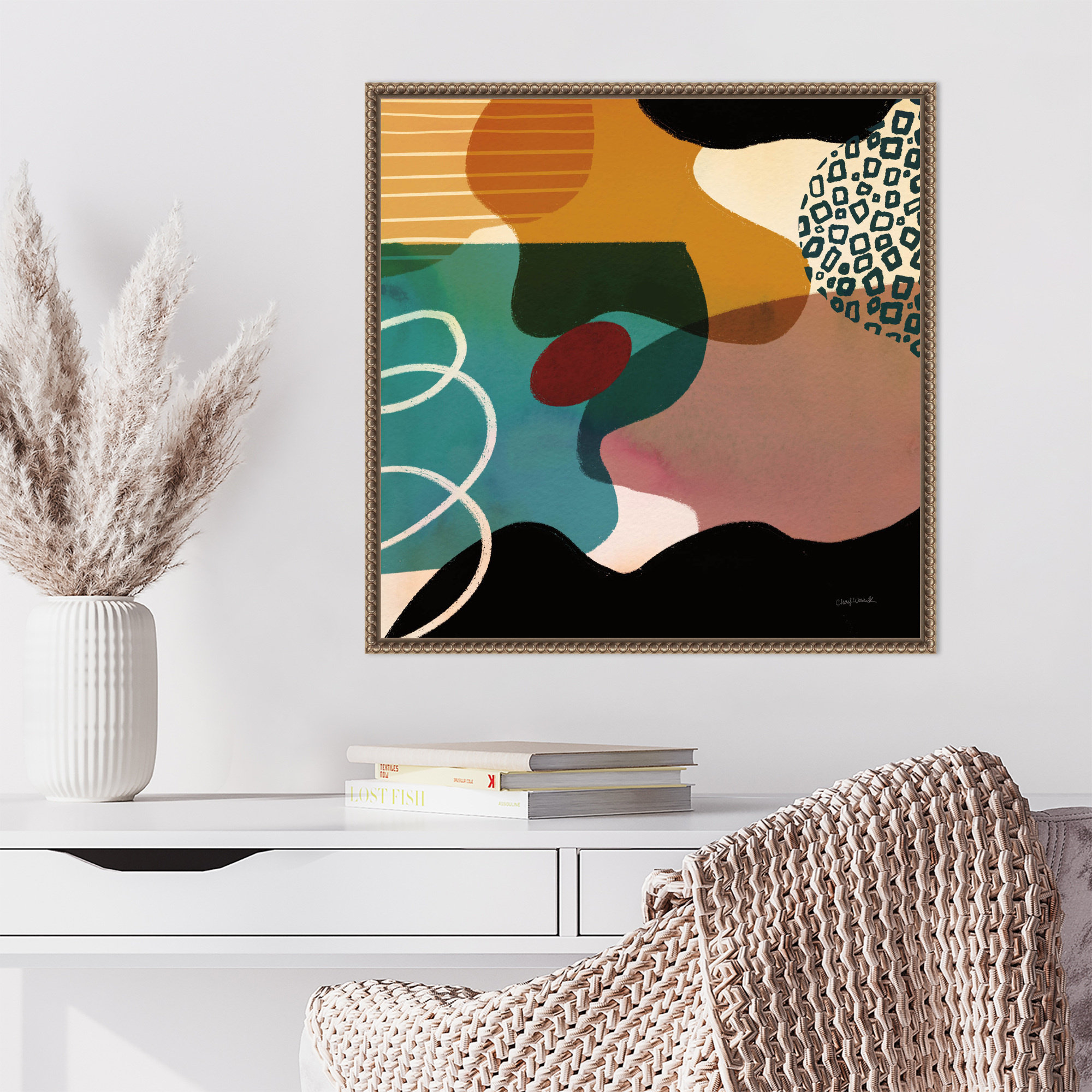 George Oliver Variety III by Cheryl Warrick Framed Canvas Wall Art ...