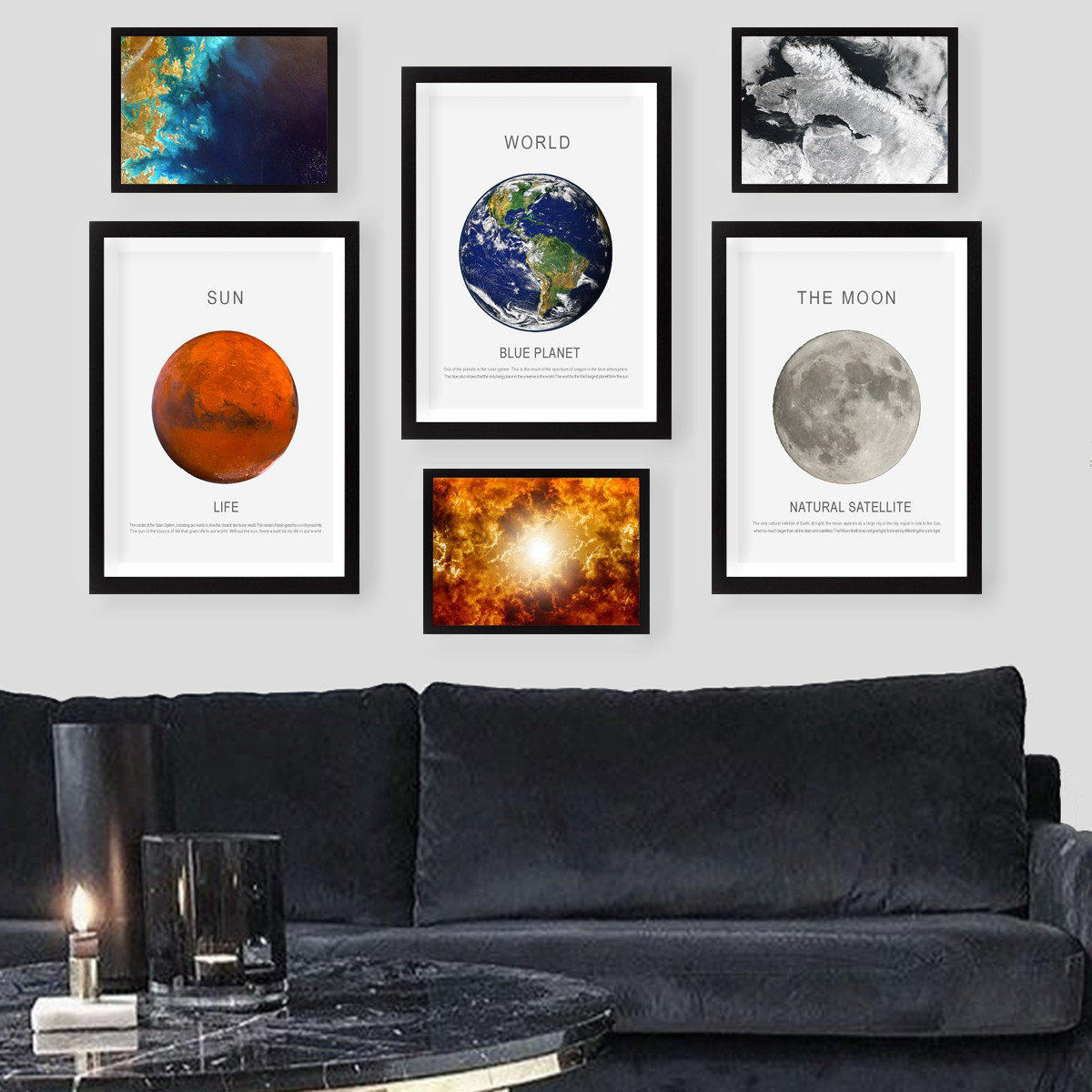 East Urban Home 6 Piece Picture Frame Graphic Art Set on Wood | Wayfair