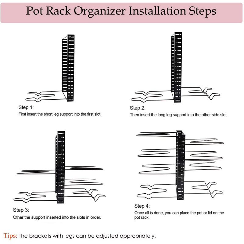 Prep & Savour Metal Rectangle Freestanding Pot Rack & Reviews | Wayfair