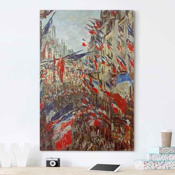 Rosalind Wheeler Claude Monet - Street In Flag Decoration by Claude ...