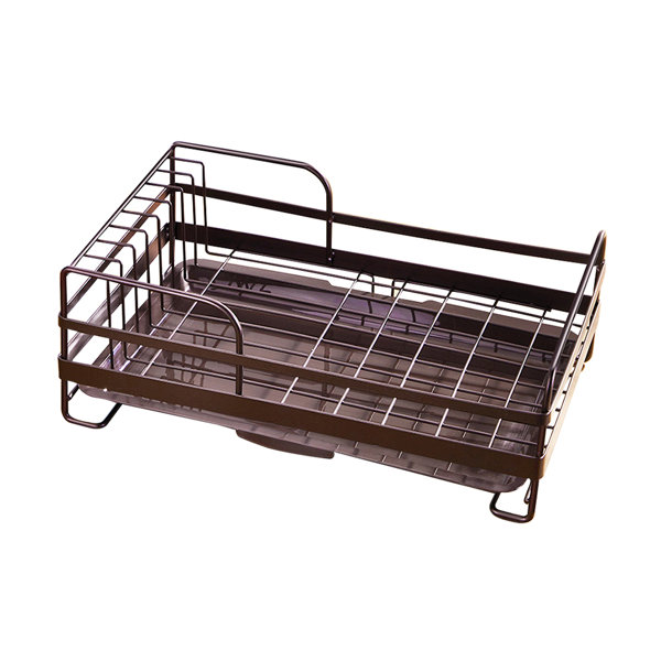 Belfry Kitchen Kitchen Metal Dish Drainer Rack with Removable Drip Tray ...