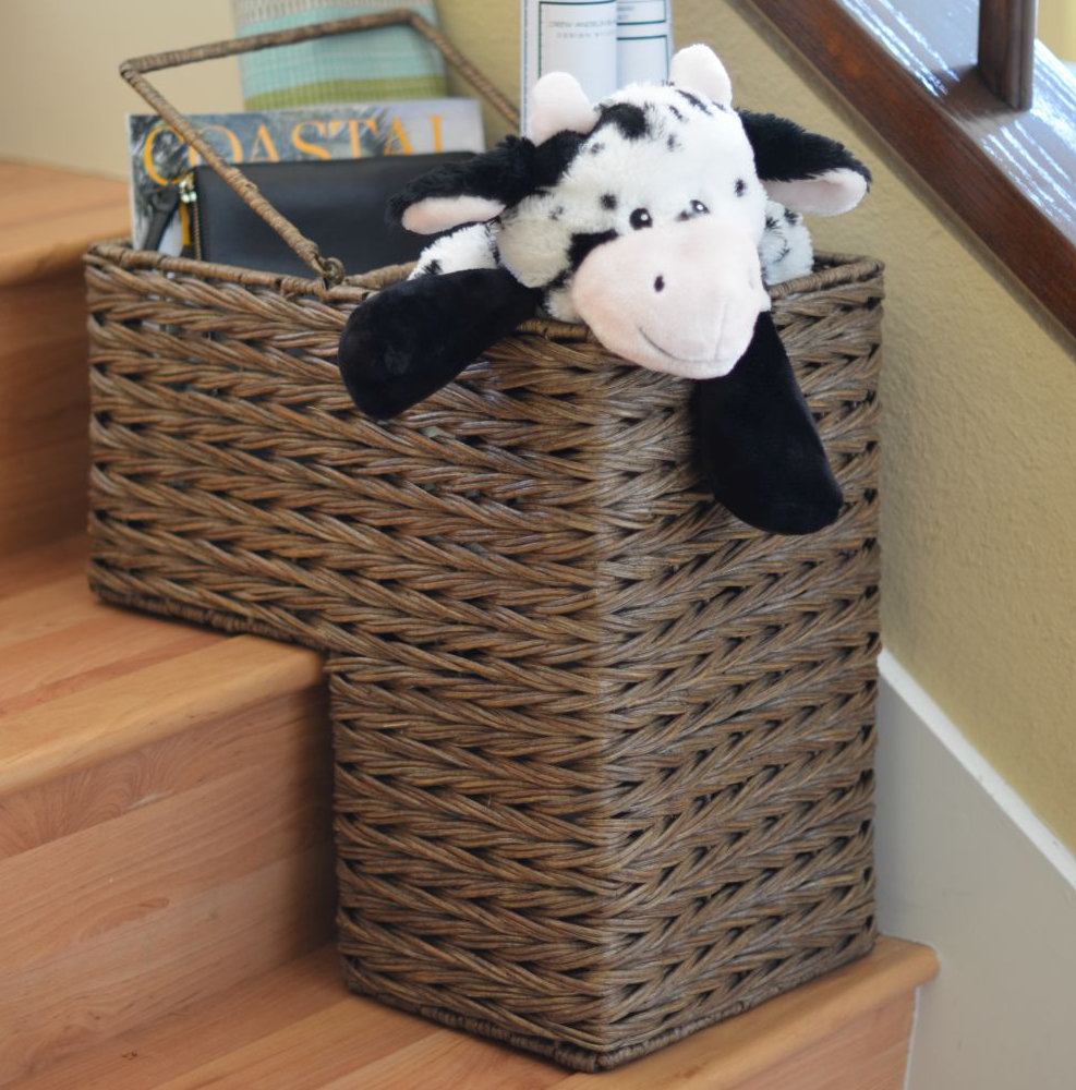 Bayou Breeze Sweater Weave Wicker Basket & Reviews | Wayfair