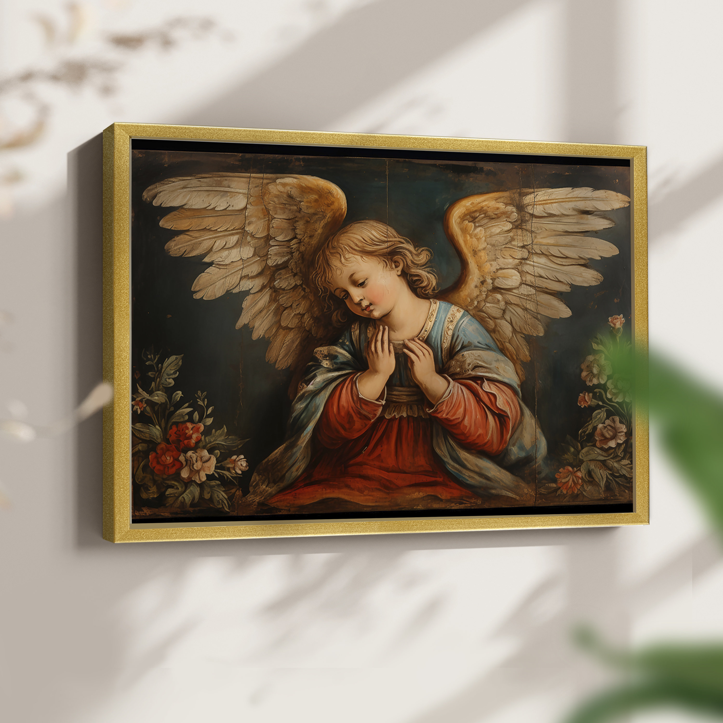 Fleur De Lis Living Angels From Above-XLI -Framed Print - Restickable ...