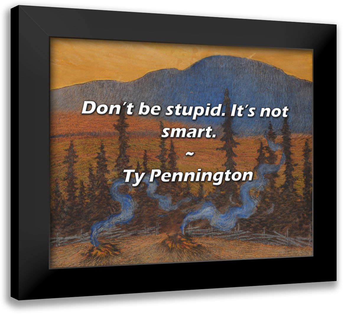 Latitude Run® Ty Pennington Quote: Don’t be stupid. It’s not smart ...