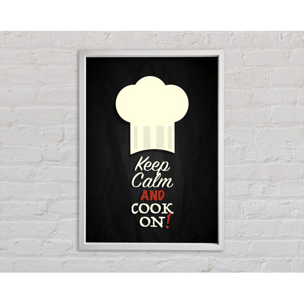 Bright Star Keep Calm And Cook On - Single Picture Frame Typography on ...