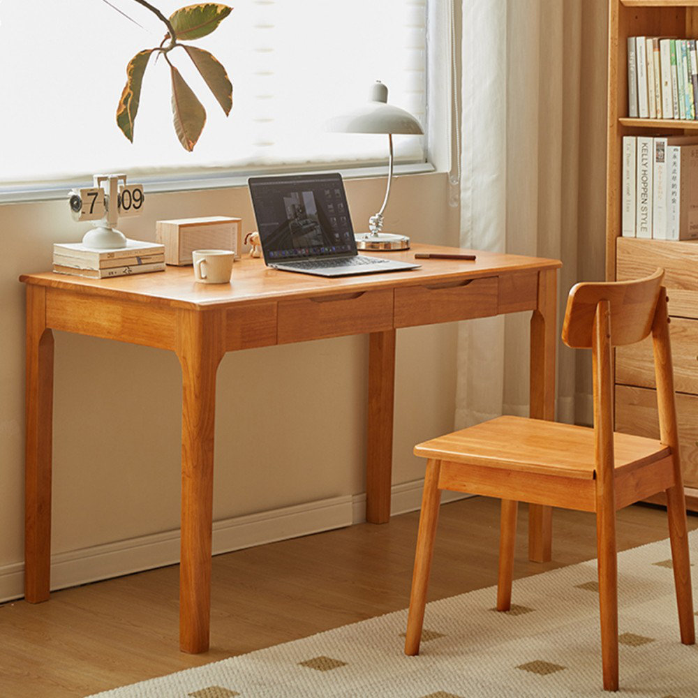 Corrigan Studio® Cherry Rectangular Solid Wood desks | Wayfair