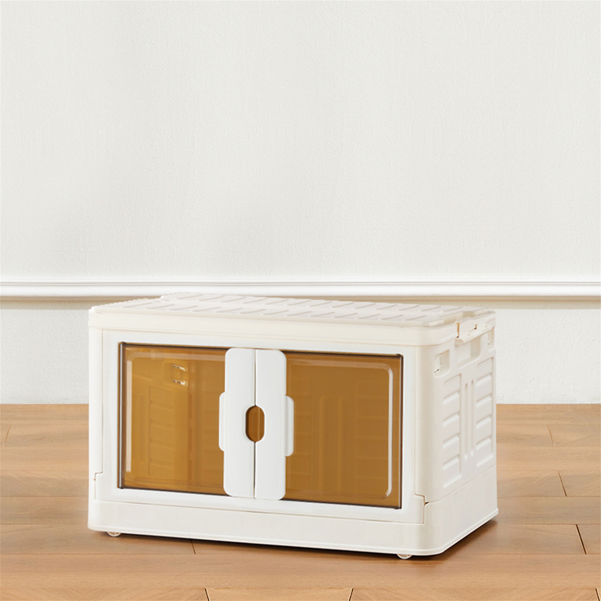 Rebrilliant Stackable Plastic Storage Bins With Lids Foldable Storage ...