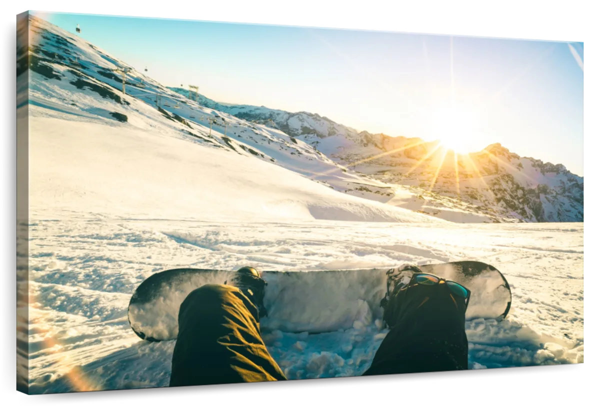 Ebern Designs Sireci Sunset Snowboarding | Wayfair