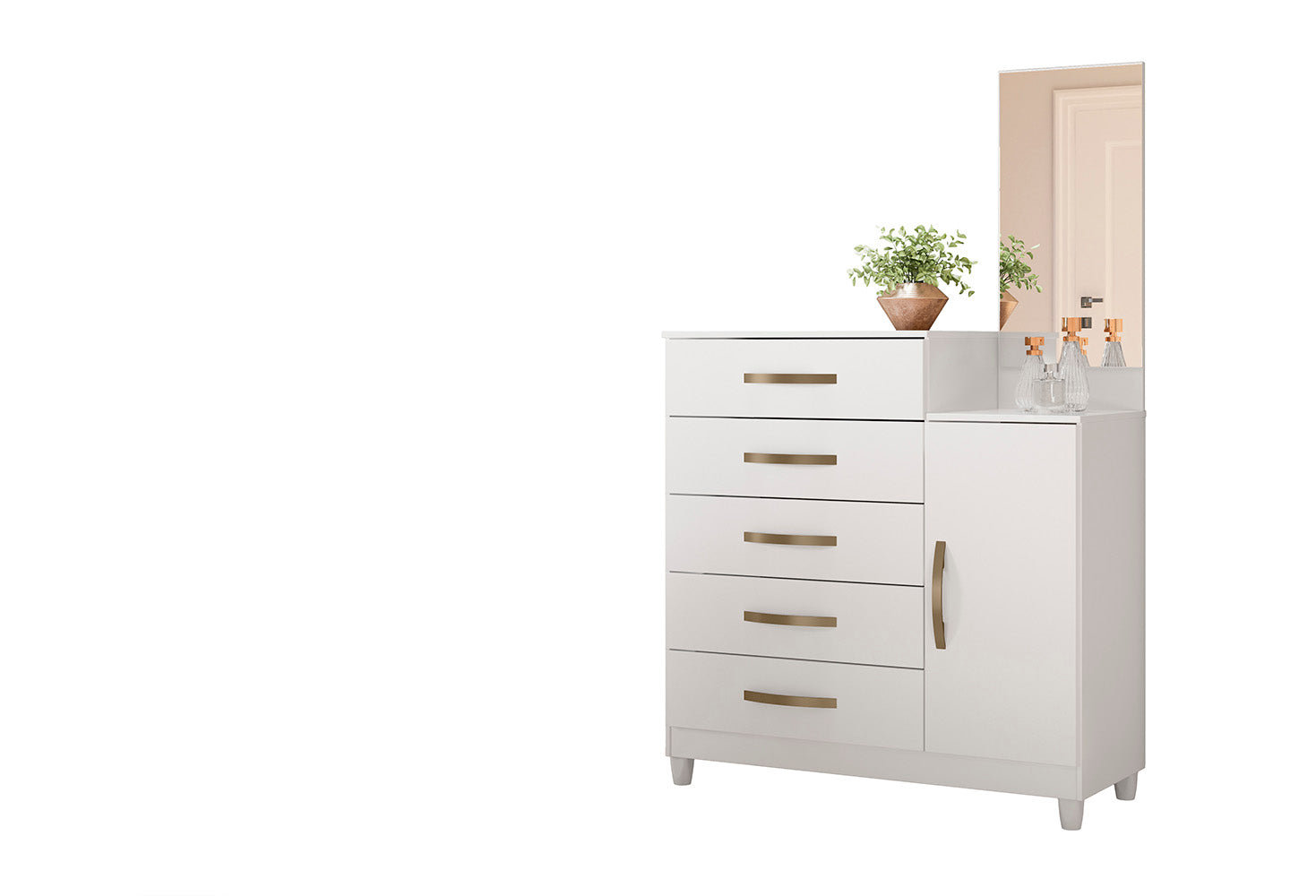 Ebern Designs Chest Raycine - Brown/Off White | Wayfair